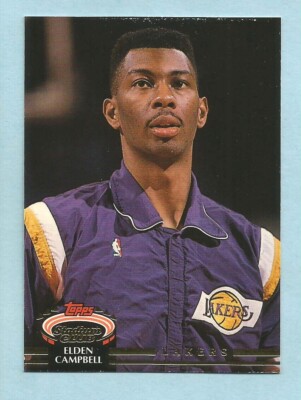 1992-93 Topps Stadium Club Basketball Elden Campbell #7 Los Angeles ...