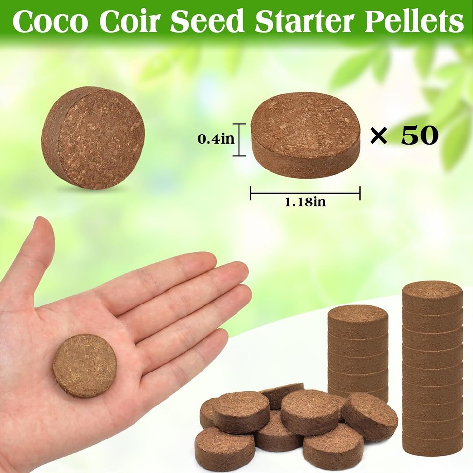 30mm Compressed Coco Coir Fiber Potting Soil Seed Starters- Organic ...