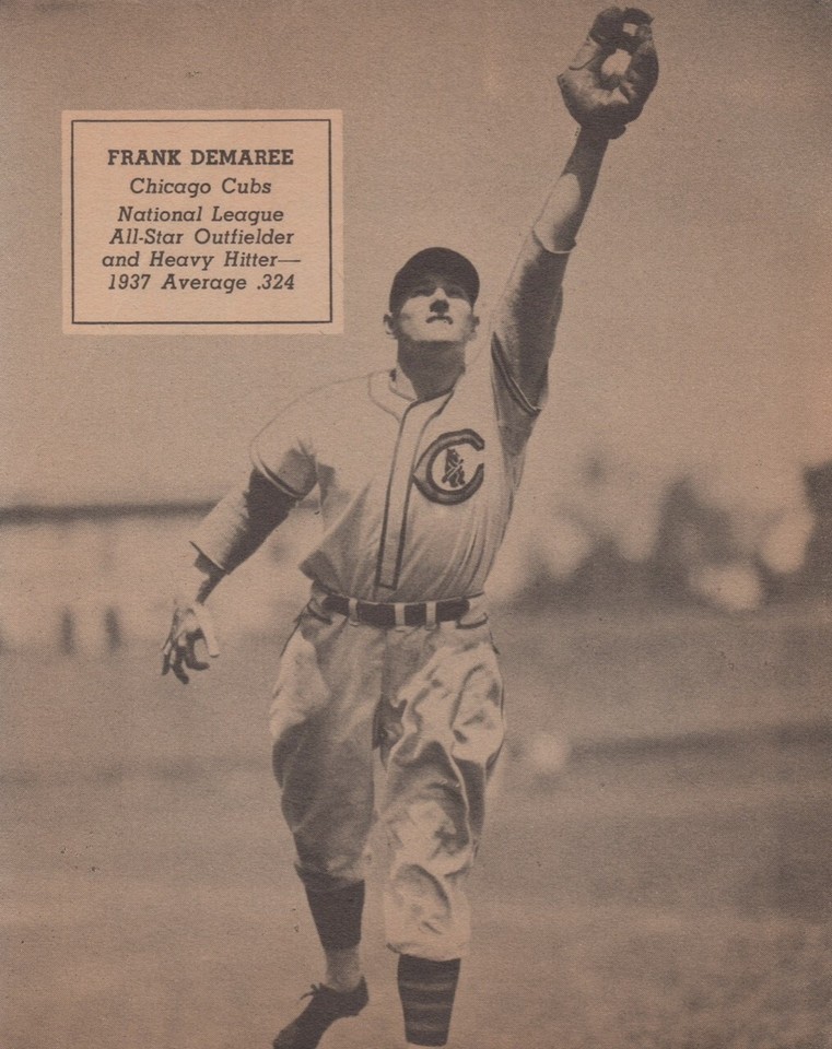 1937 Billy Herman Chicago Cubs Frank Demaree Baseball 1930s Photo Page ...