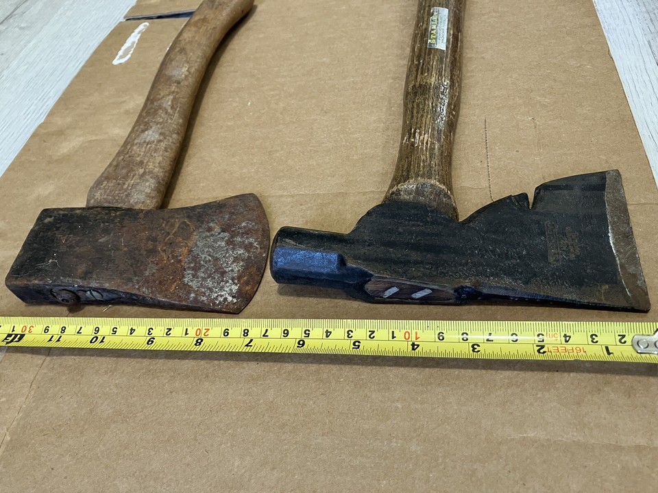 2 Piece Set Vintage Stanley Homestead H122 Single Bit Axe Hatchet ...