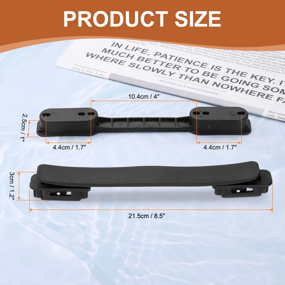 Luggage Handle Replacement with Screws 8.5 Inch Suitcase Handle Black ...