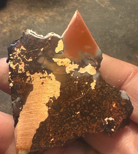 Red Datolite With Copper And Basalt Slab Osceola Mining Co Calumet ...