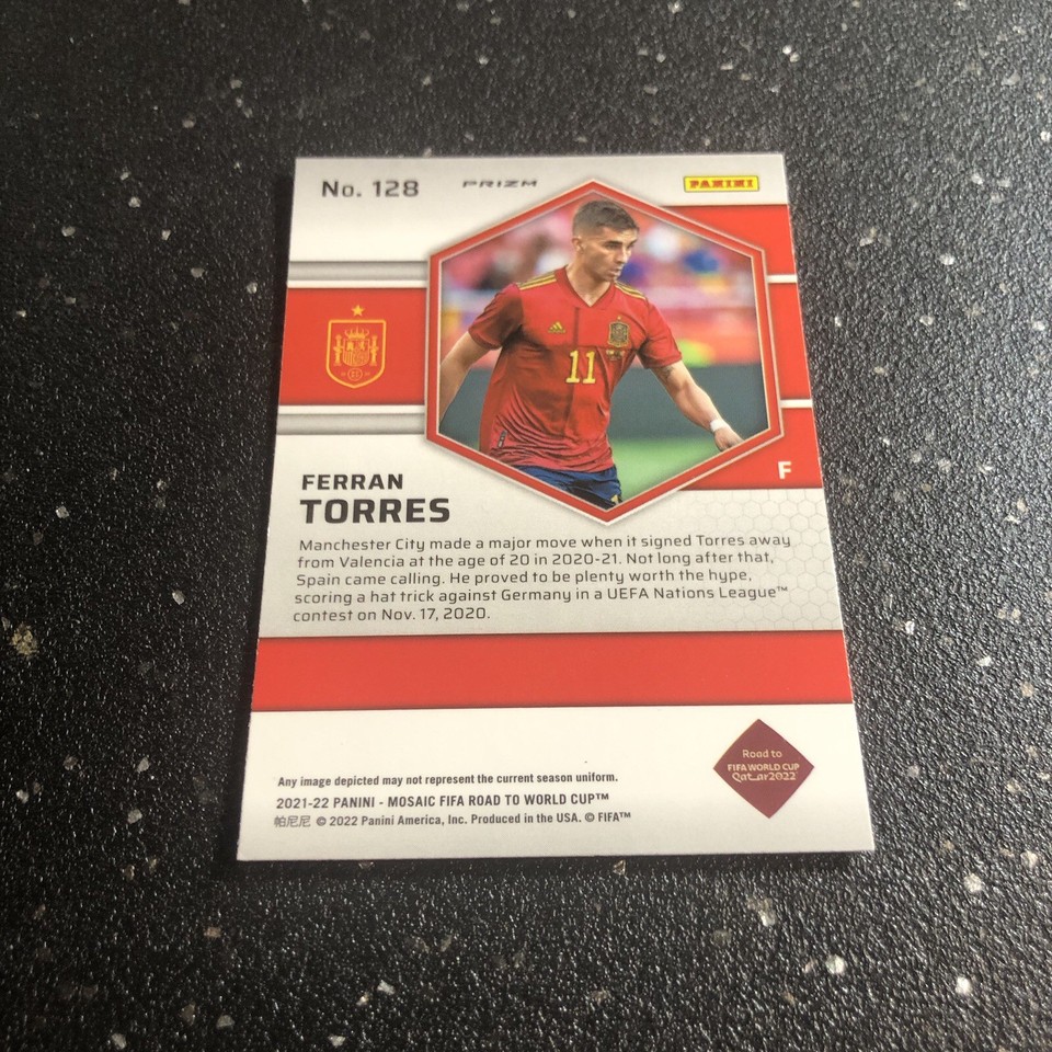 Ferran Torres 2021-22 Panini Mosaic FIFA Road To World Cup Gold Prizm ...