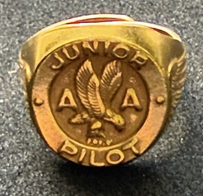 American Airlines Vintage Junior Pilot Ring – Adjustable Brass 1950s | eBay