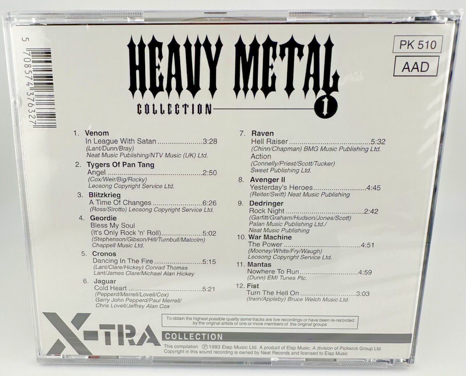 Heavy Metal Collection 1 by Various Artists [ *RARE NEW CD* 1993 Elap ...