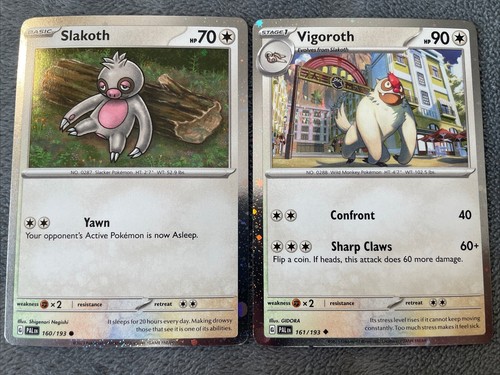 Slakoth 160/193 Vigorith 161/193 Cosmo Holos 2023 Pokemon Cards NM+ | eBay