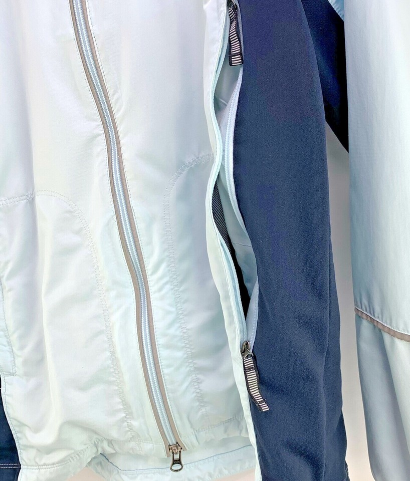 Nike Womens Sz S (4-6) Turquoise Running Jacket Full Zip Pockets 2 ...