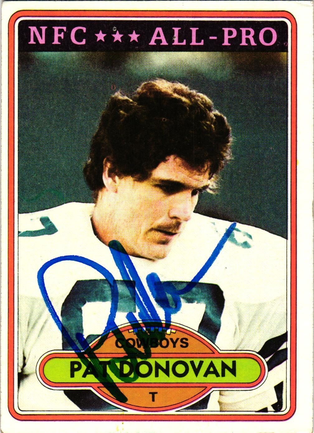 Pat Donovan #470 Signed 1980 Topps NFL Football Cowboys Card AUTO | eBay