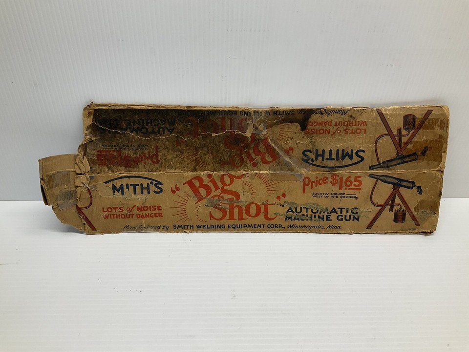 Vintage 1930s Smith's Big Shot Automatic Machine Gun Child's Toy Metal ...