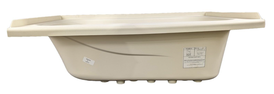 RV Bath Tub 38" x 24" Parchment Right Drain Trailer Camper Wash Bath ...