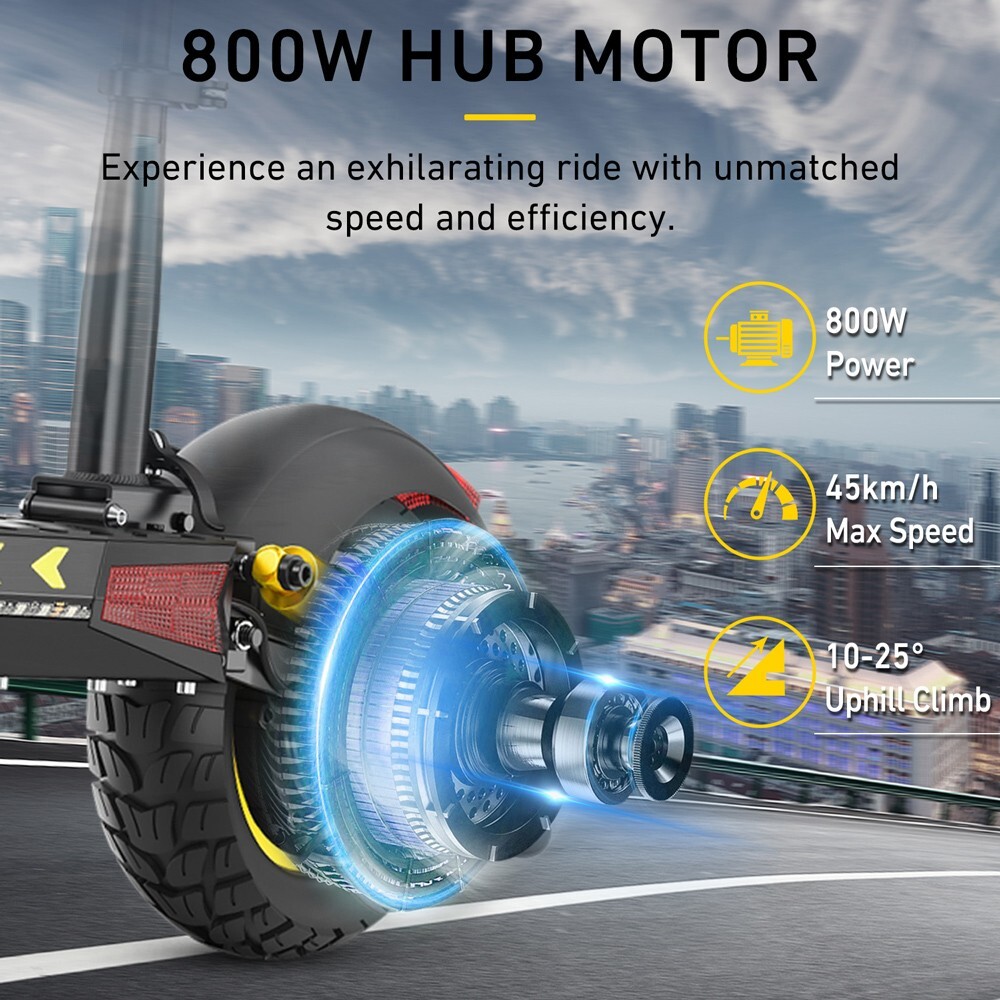 800W Electric Scooter Adults Off-Road Commute E-Scooter 28mph max 3 ...