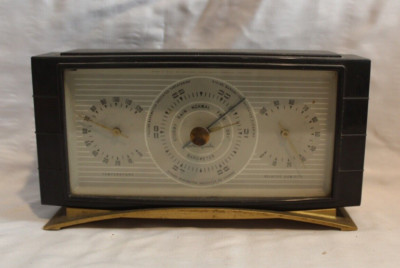 Vintage Airguide MCM Table Top Barometer Temperature Humidity ~ Nice | eBay