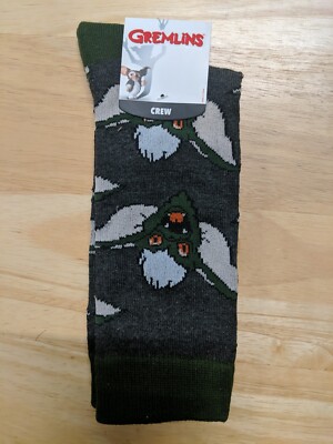 Gremlins Green Socks Men's 10-13 Crew Socks Stripe Loot Crate Exclusive ...