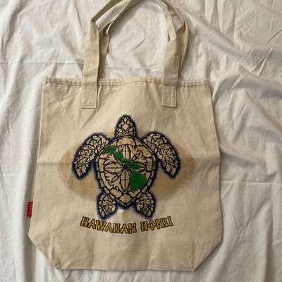 Del-Sol (color Changes In Sunlight) Hawaiian Honu Canvas Tote Bag - New ...