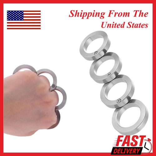 4PCS Stainless Steel Outdoor Rotatable Folding Ring Clasp Ring Fit Men ...