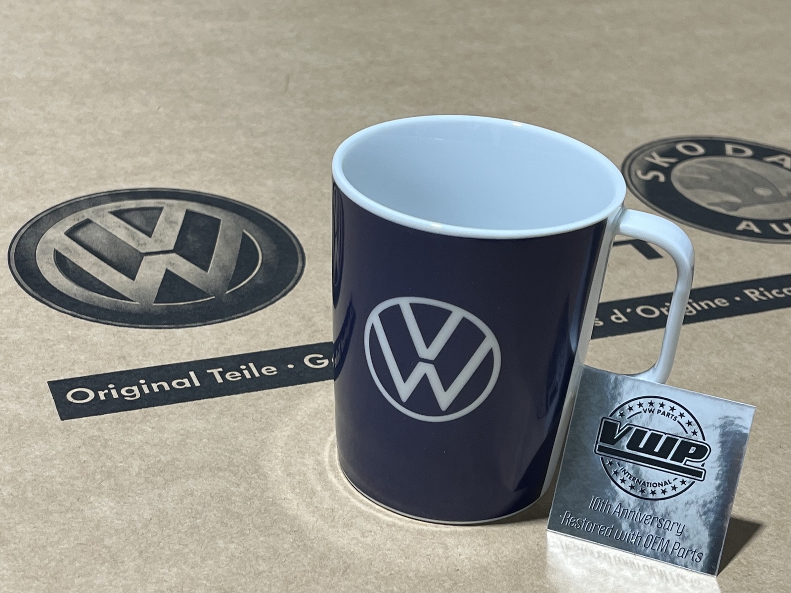 Volkswagen Coffee Mug Tea Cup Blue New Genuine OEM VW Accessory Gift ...