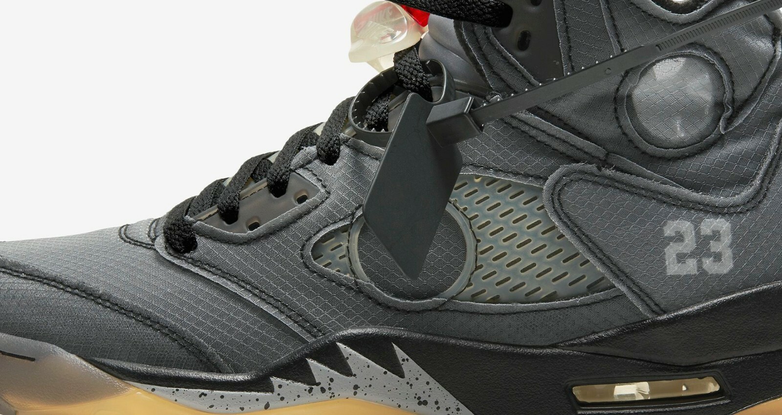 Air Jordan x Off-White 5 V Retro Chicago Black Metallic Virgil Abloh 9. ...