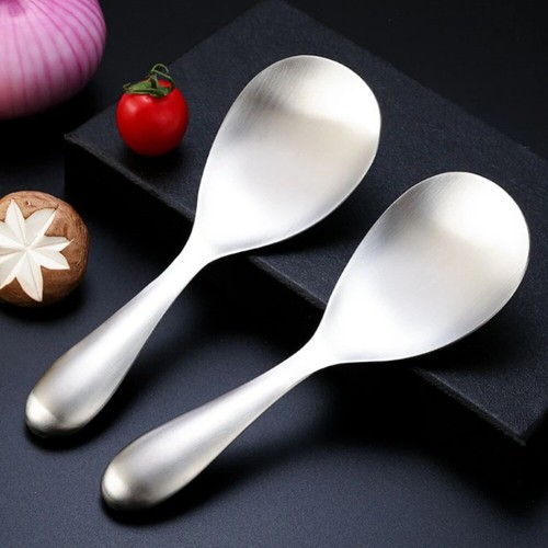 Thicken Stainless Steel Rice Spoon Deepen Serving Spoon Rice Paddle ...