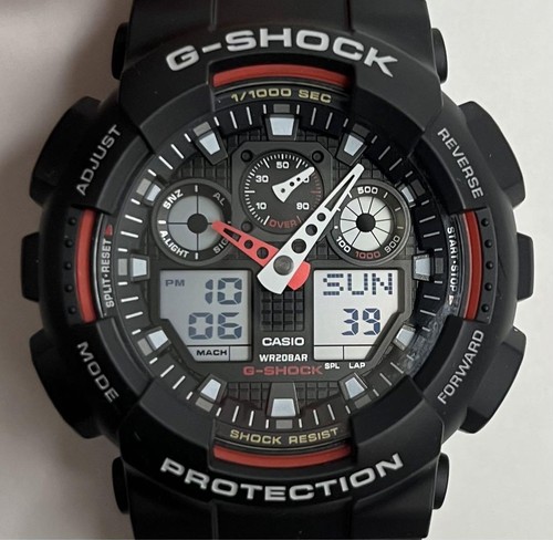 CASIO G-SHOCK GA-100 5081 Analog Digital Black Quartz Men's Watch | eBay
