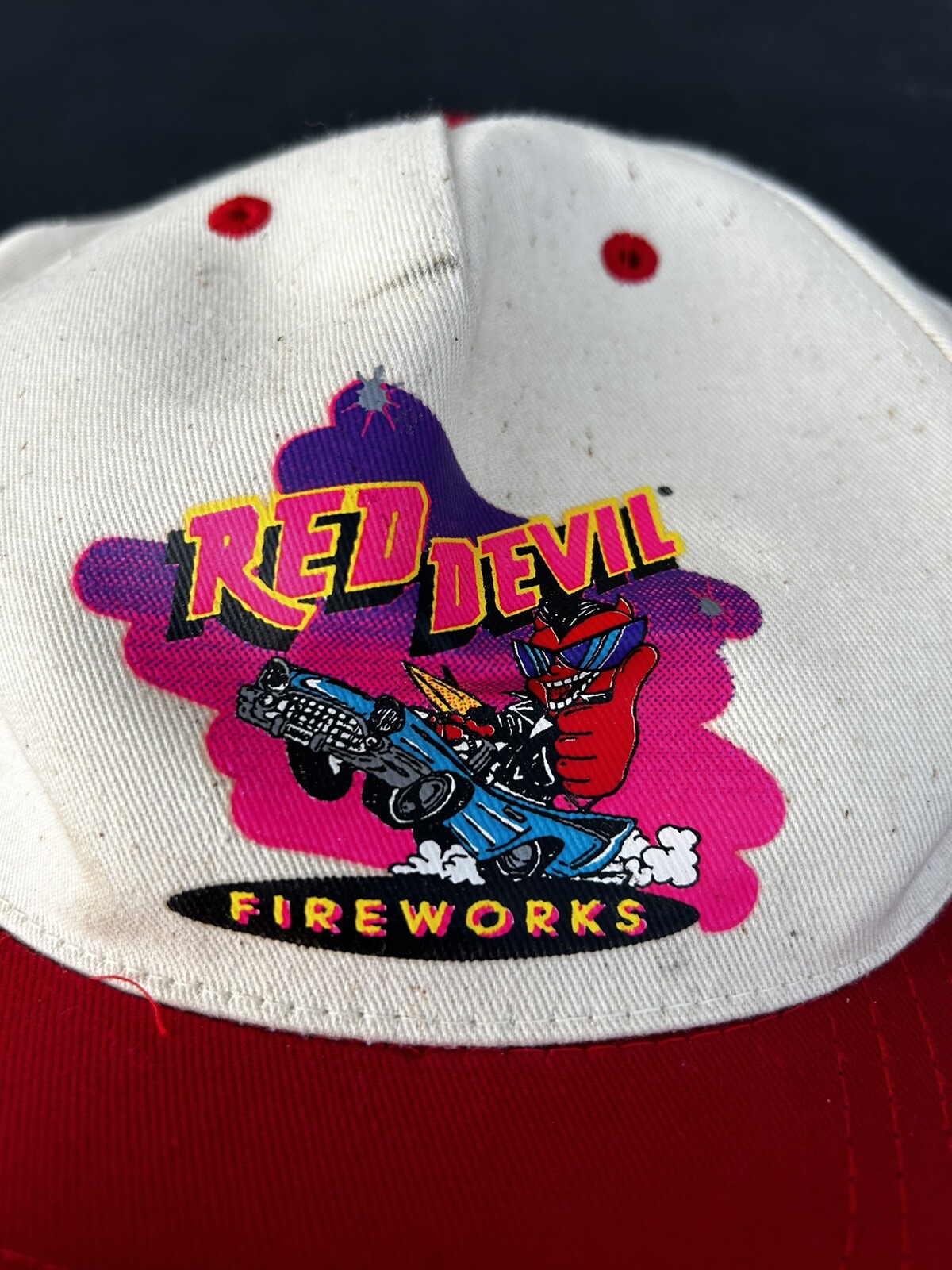 Vintage Red Devil Fireworks SnapBack Hat - Gem