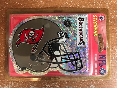 TAMPA BAY BUCCANEERS HELMET SHAPED STICKER 4"x 3" NEW IN PACKAGE NFL ...
