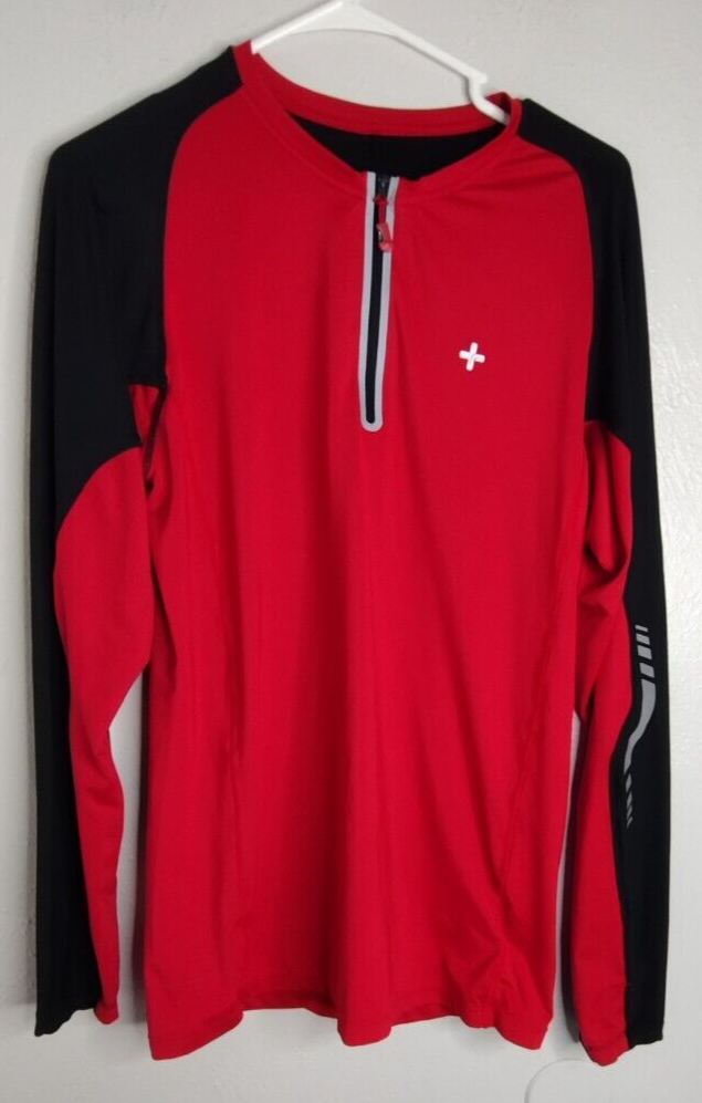 Psyberia Dry Goods Barava Shirt Men's XL Long Sleeve Quarter Zip Red ...