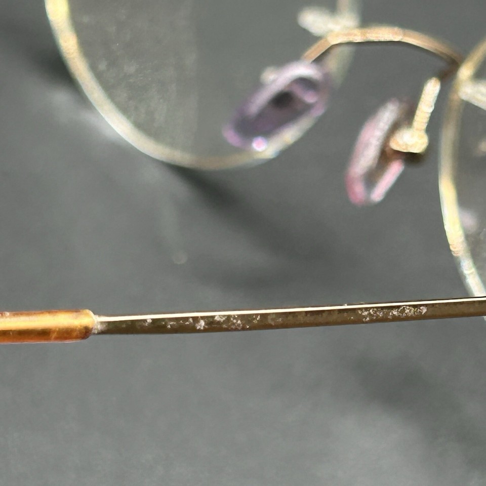 Silver Dollar Optical Beta Titanium Rimless Eyeglasses Frame Brown ...