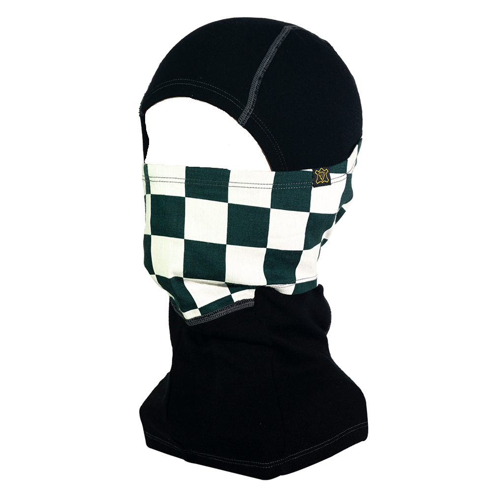 100% Merino Wool Balaclava Thermal Face Ski Mask - Checkered Flag ...