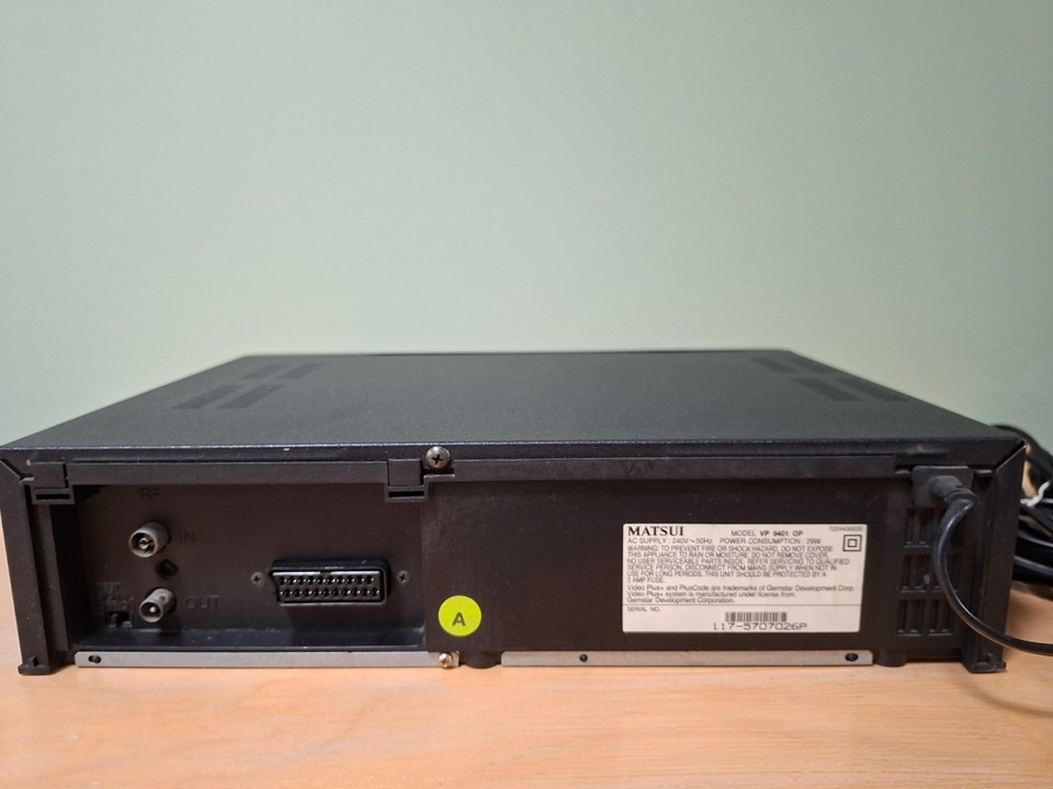 Matsui VP 9401 OP Video tape player VHS VCR recorder with remote ...