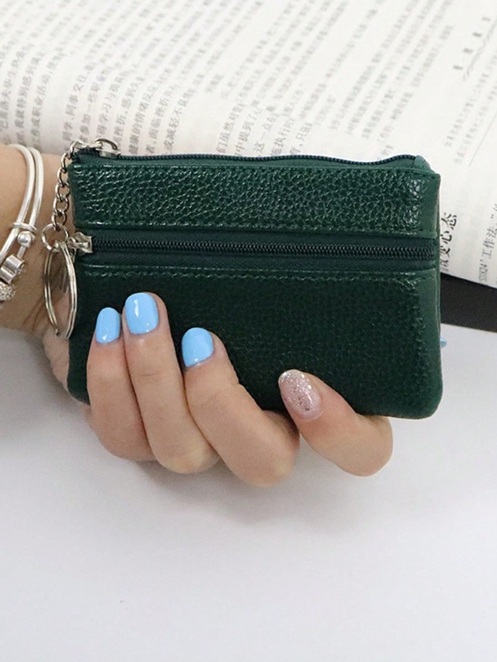 Women Key Ring Leather Mini Purse Coin Small Change Bag Card Wallet ...
