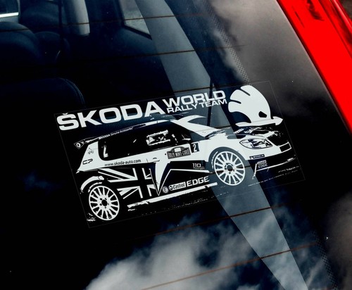 Free shipping Skoda Fabia WRC Exterior car sticker 220 100mm Exterior ...