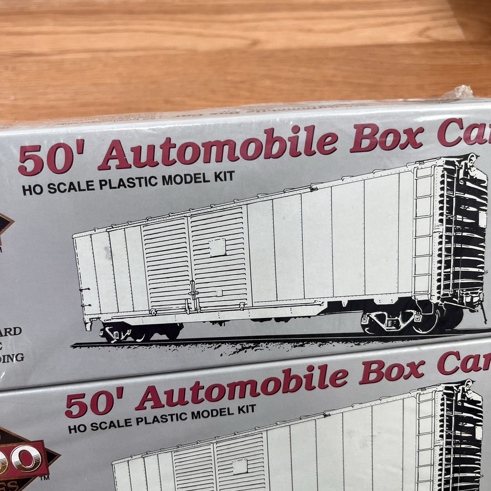 Proto 2000 Series 4 Pack 50' Automobile Box Car HO Scale Plastic Model ...