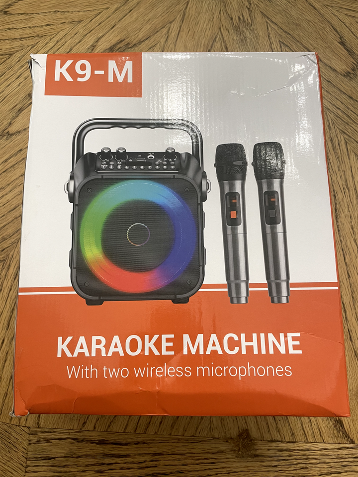 K9-M Karaoke Machine with Two Wireless Microphones | eBay
