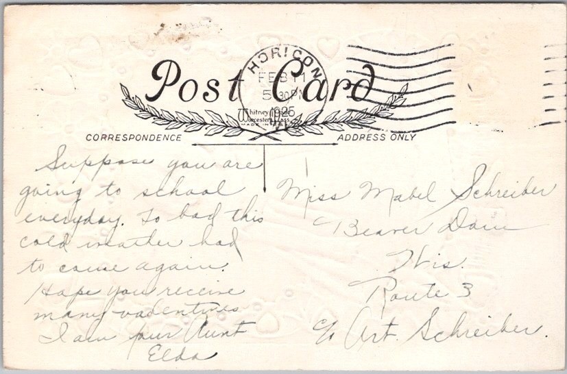 1926 Whitney VALENTINE'S DAY Postcard Little Girl in Yellow Dress ...