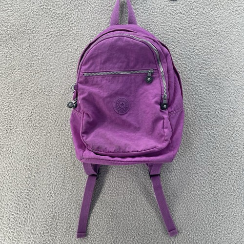 Kipling Women Challenger Backpack Medium Purple Nylon Travel Bag NO ...