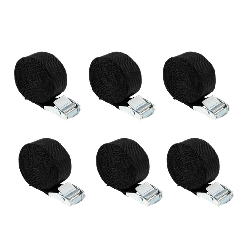 6 x Heavy Duty Ratchet Tie Down Straps Car Roof Rack Belts Quick ...