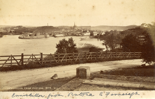 Northern Ireland, Enniskillen from Portora, 1874, Vintage Albumen Print ...