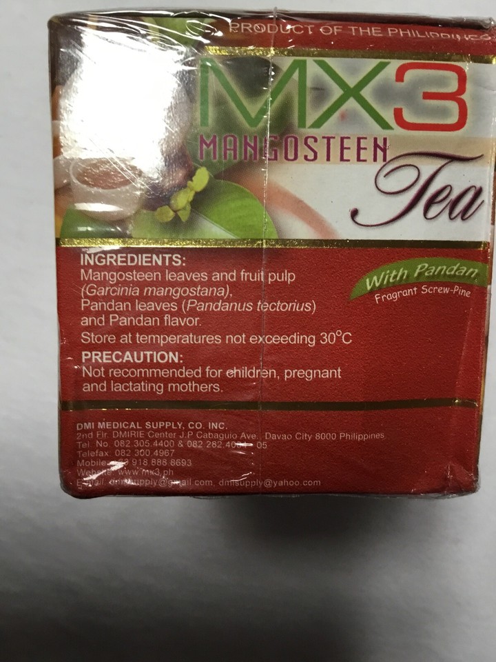 MX3 MANGOSTEEN TEA 20 TEABAGS W/ FREE SHIPPING | eBay