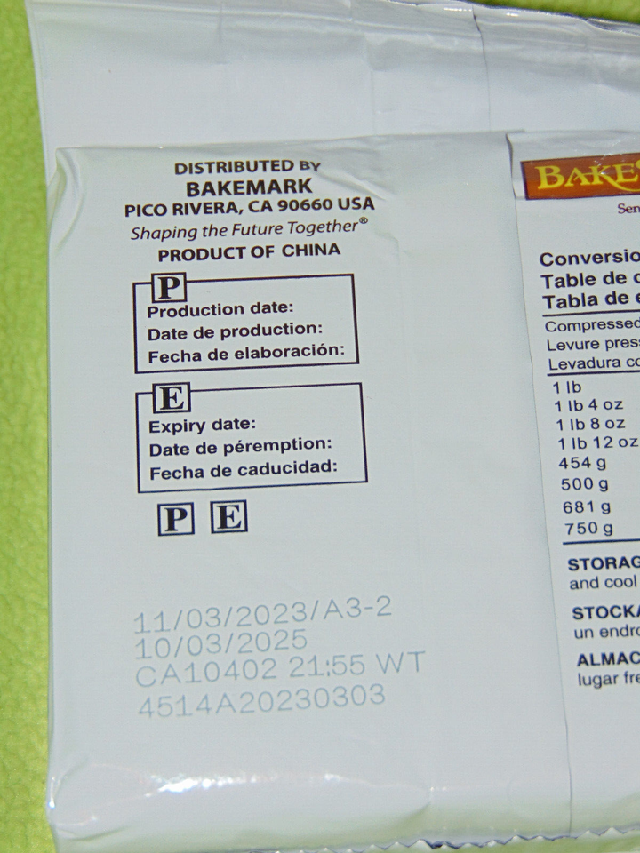 2-Pack Bake Sense Instant Dry Yeast For Oven Or Bread Machines 1 lb 2 ...
