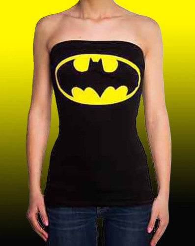 Dc Comics BATMAN - BATGIRL Tube Top Lace-Up back CORSET Shirt Size- M ...