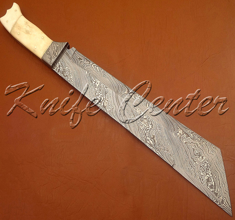 BEAUTIFUL CUSTOM HAND MADE DAMASCUS STEEL TANTO BOWIE | HUNTING SWORD ...