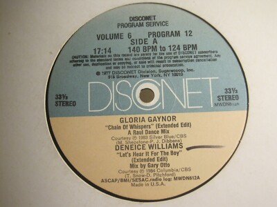 V/A DISCONET VOLUME 6 PROGRAM 12 2x12" *DISC 1 ONLY* 1984 MWDN612 DJ ...