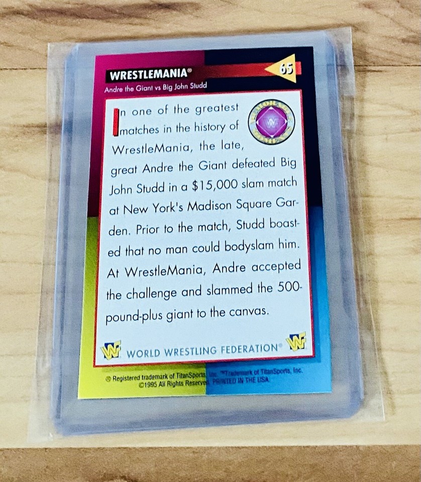 1995 WWF Magazine Cards #65 WrestleMania Andre the Giant vs Big John | eBay