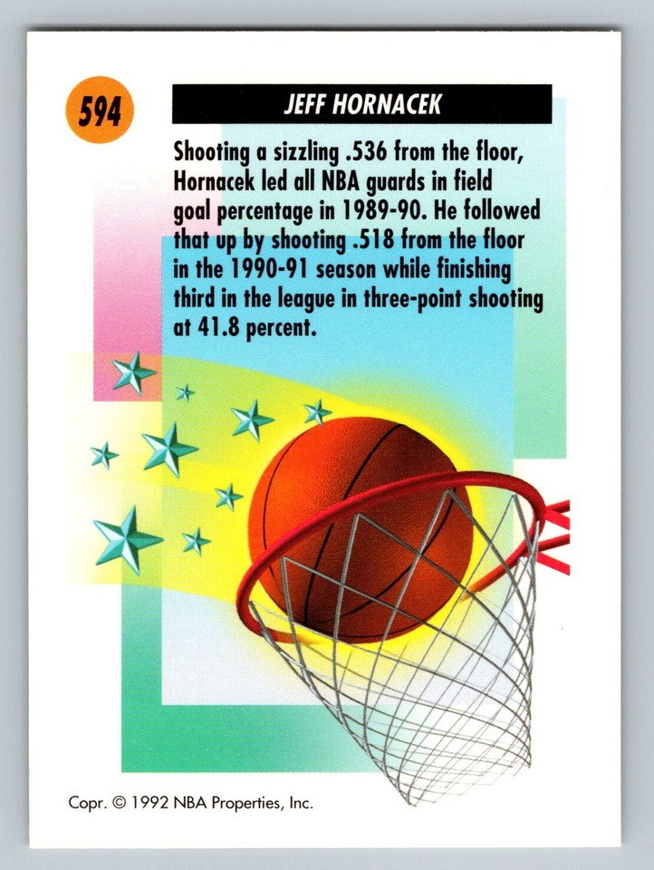 1991-92 SkyBox #594 Jeff Hornacek Phoenix Suns | eBay