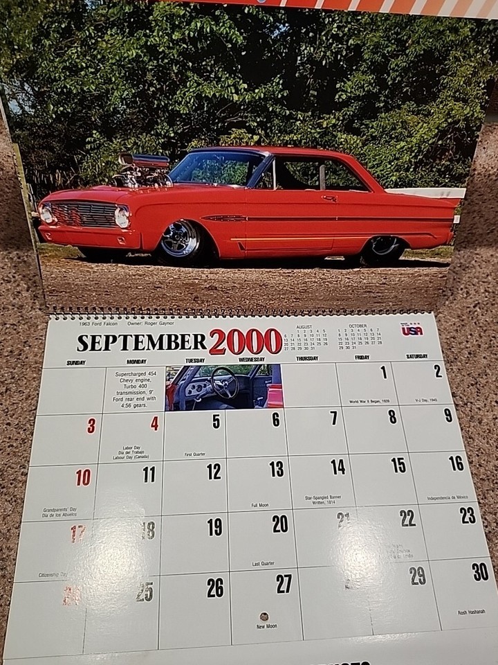 Street Rods Vintage Cars 2000 Calendar Hoyle Products | eBay