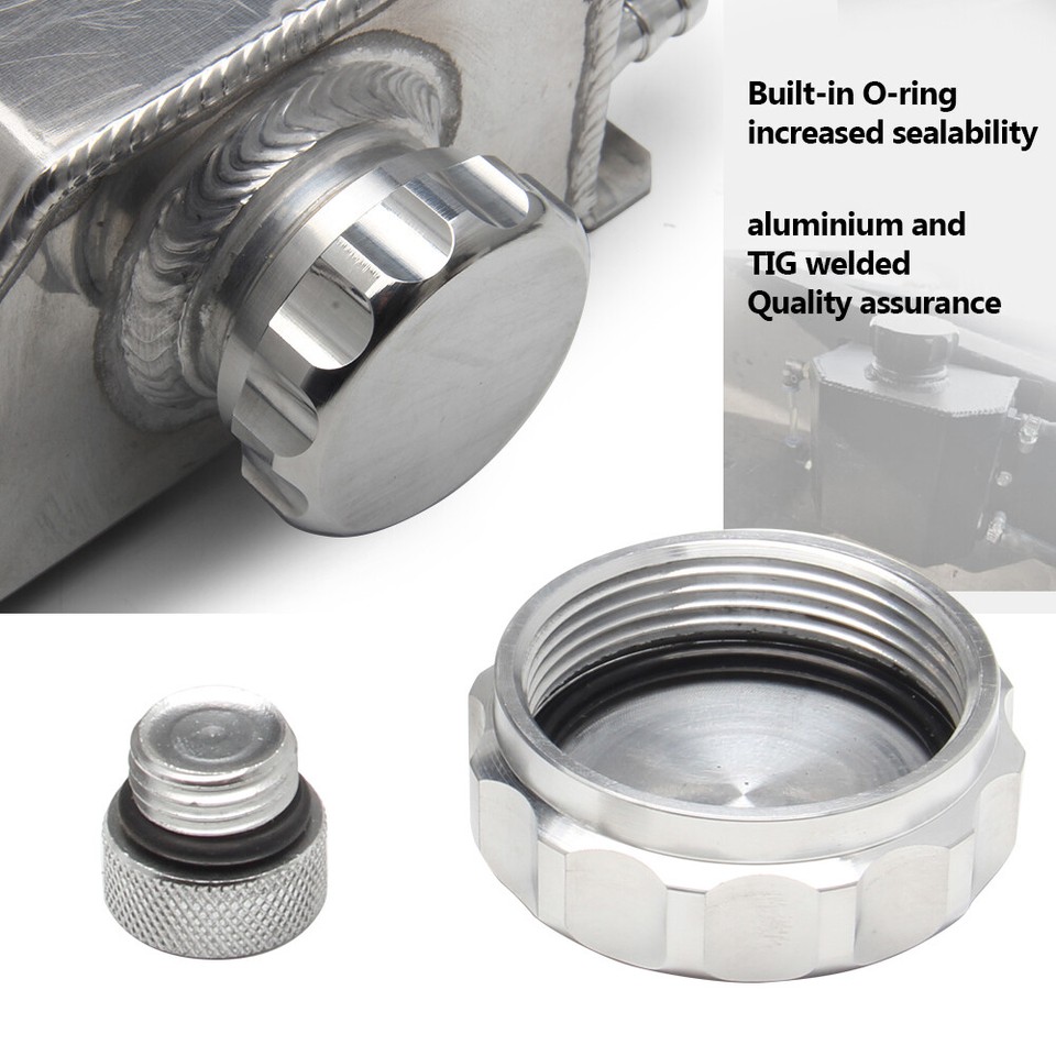 Universal 2L Aluminum Radiator Coolant Overflow Expansion Water Tank ...