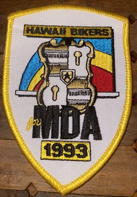 VINTAGE 1993 HAWAII BIKER FOR MDA (MUSCULAR DYSTROPHY ASSOC) MOTORCYCLE ...