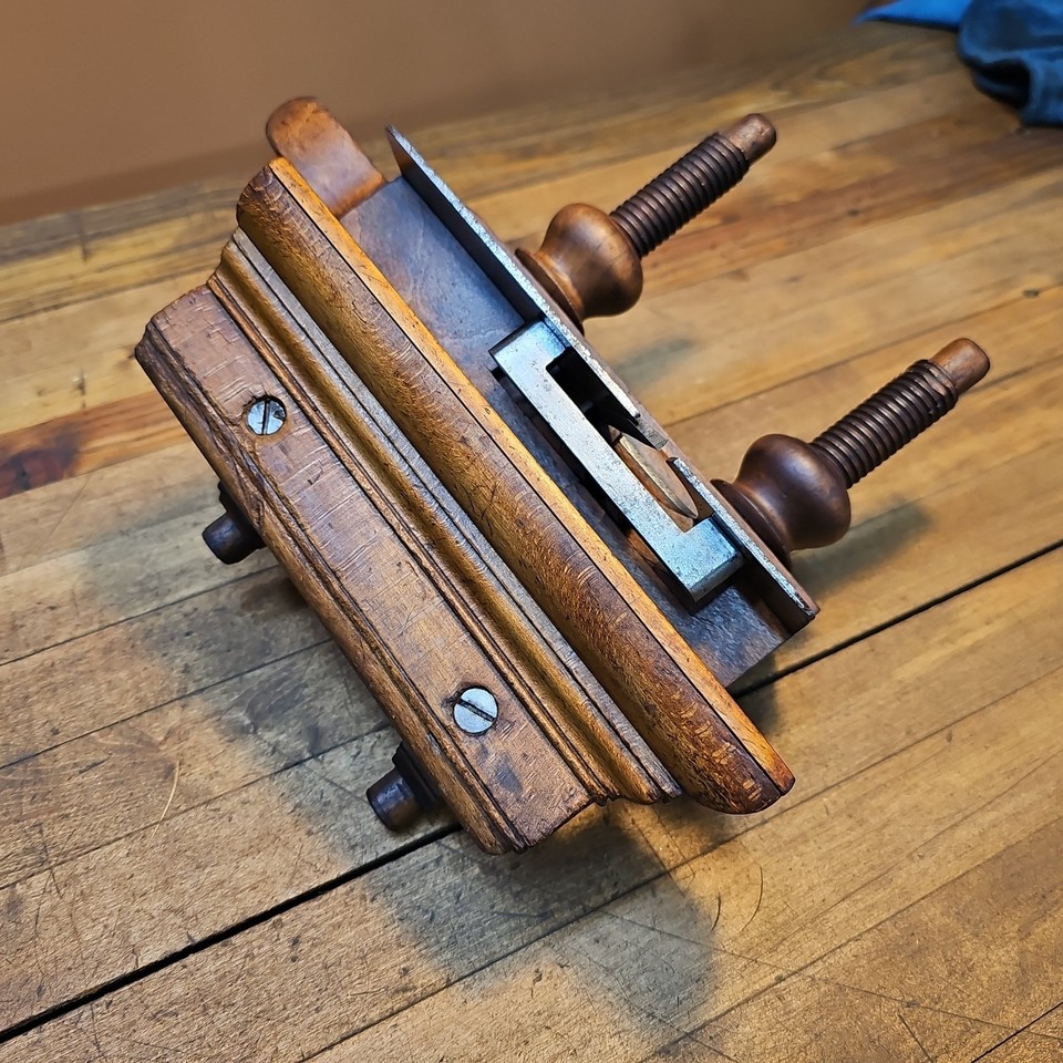 RARE Antique OHIO TOOL CO. Beech w/ Boxwood & BRASS Plow Plane ☆ NICE ...
