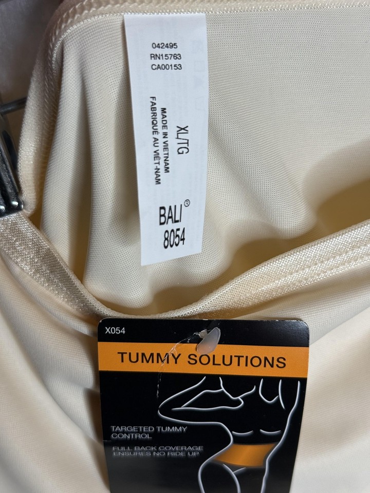 Bali Shapewear Briefs Womens Size XL Beige Tummy Solutions High Waist ...