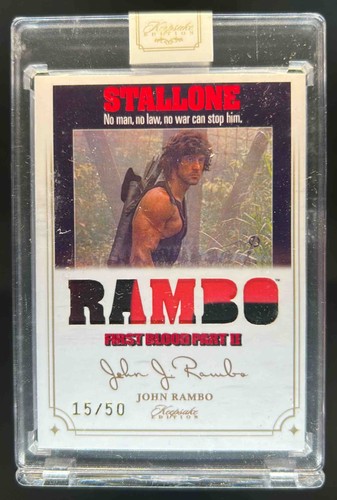 2024 Keepsake John Rambo Rambo II Laser Signa Name Patch #15/50 #69 | eBay